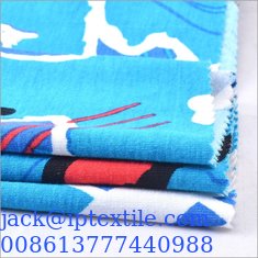China Rusha Textile Single Jersey 95% Viscose 5% Spandex Knitted Spun Rayon Printed Fabric supplier