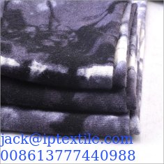 China RushaTextile Soft Handle 96% Viscose 4% Spandex Knitted Jersey Spun Rayon Tie Dye Printed Fabric supplier