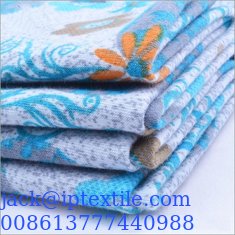 China Rusha Textile  Knitting Printed Poly Spun Single Jersey Fabric Importers In Dubai supplier